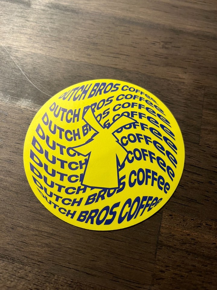 Dutch Bros Coffee Sticker Coffee Pot “Next Level Chill” Blue Yellow ...