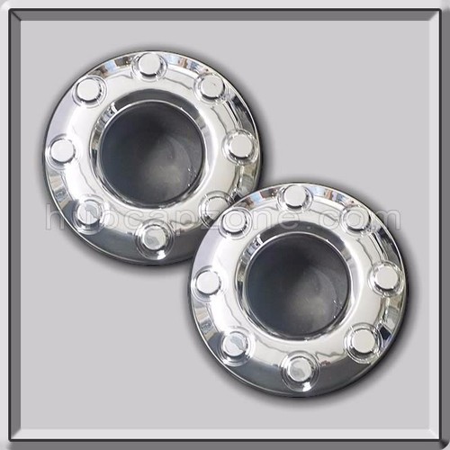 2) 2005-2018 Ford F-350 4x4 Chrome Center Cap Hubcap Pair Front wheel ...