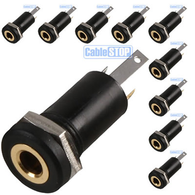 10 x 3.5mm Mini Stereo Jack Chassis Panel Mount Headphone Input Socket ...