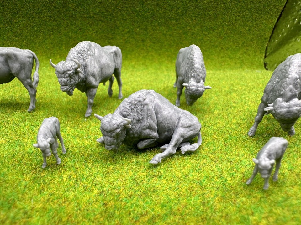 28mm Bison Herd Buffalo Herd Wargame Animal Scatter Animal Den ...