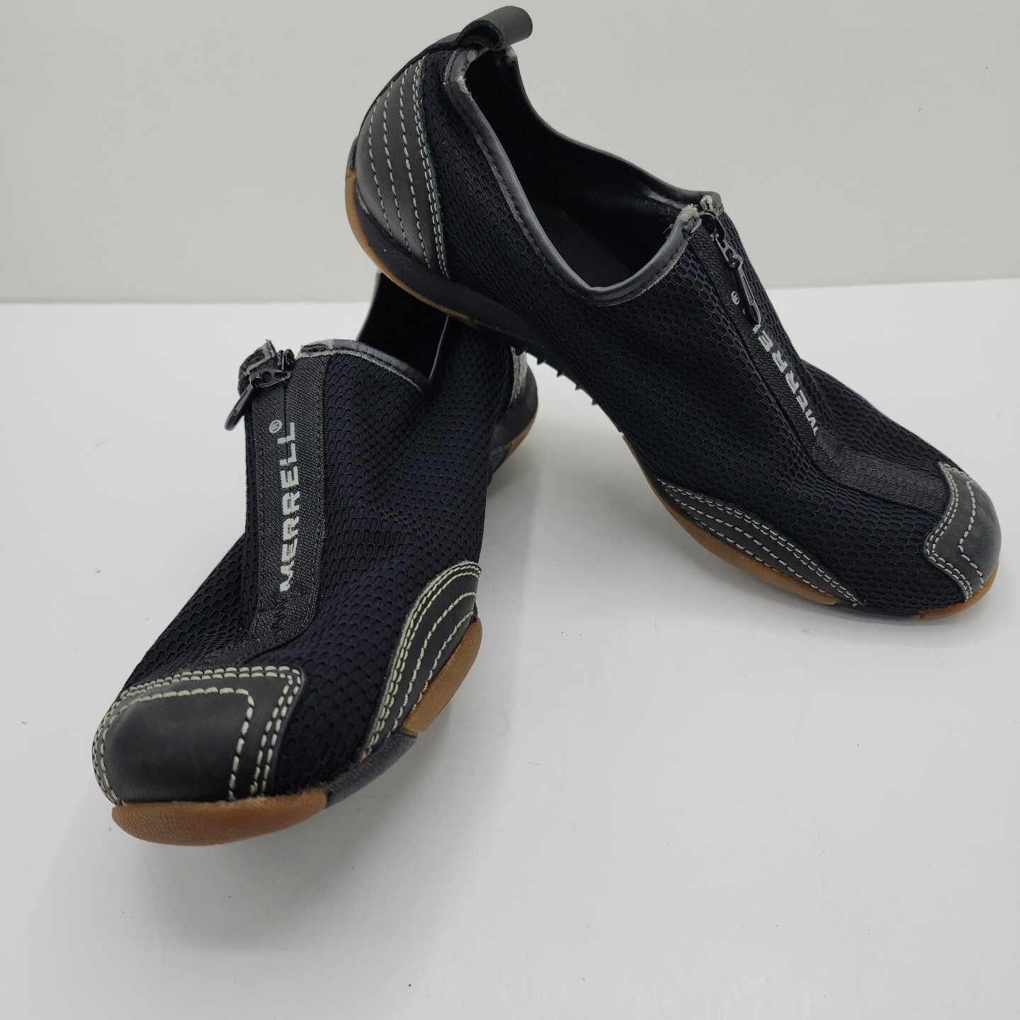 Merrell Barrado Black Mesh Zip-Up Minimalist Athletic… - Gem