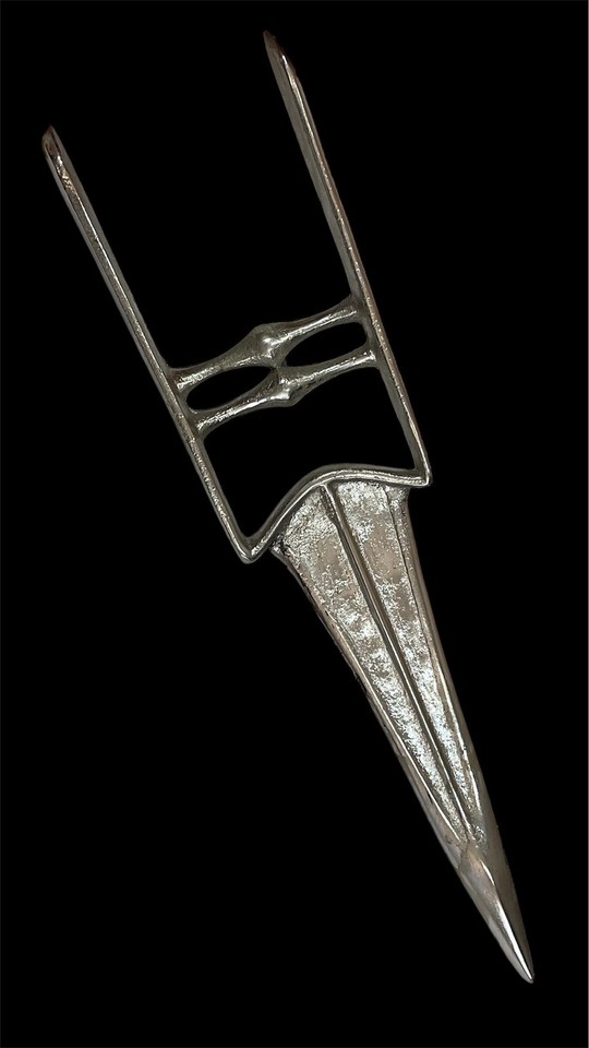 Rajput Katar Tiger Knife Dagger With Black Leather Scabbard Cast Iron ...