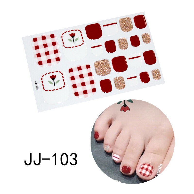 Full Size Nail Wraps Stickers Polish Toe Manicure Art Self Stick Decor ...