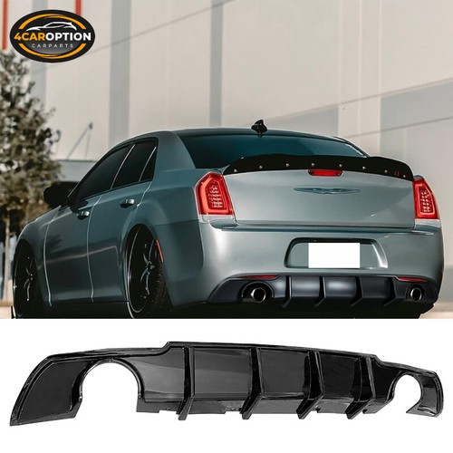 Fits 15-23 Chrysler 300 Rear Bumper Lip Diffuser Spoiler Gloss Black | eBay