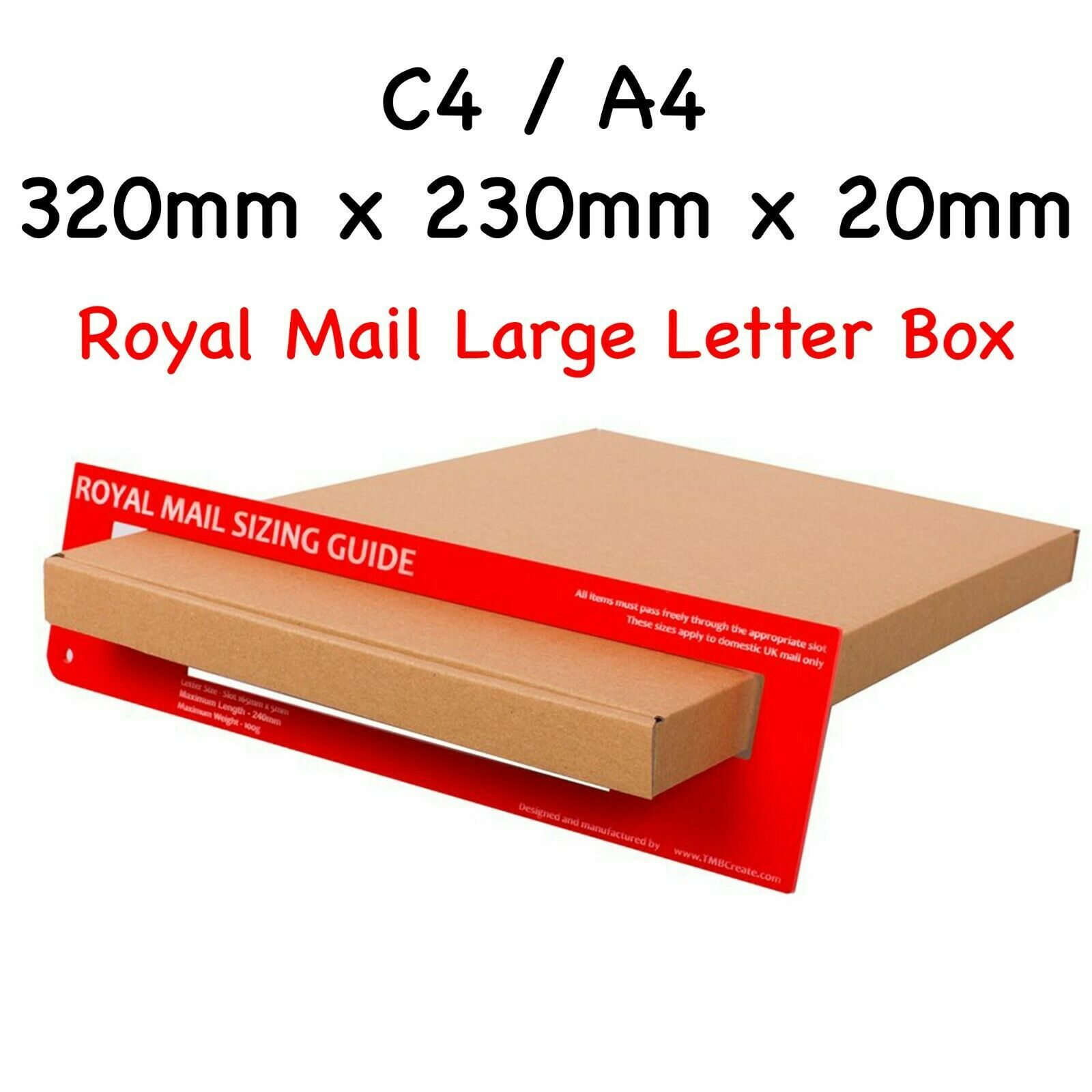 ROYAL MAIL LARGE LETTER CARDBOARD BOX SHIPPING MAIL POSTAL PIP C4/C5/C6 ...