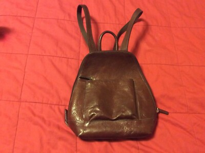 Pelle Studio Wilson Leather Brown Adjustable Back Pack Purse Bag | eBay