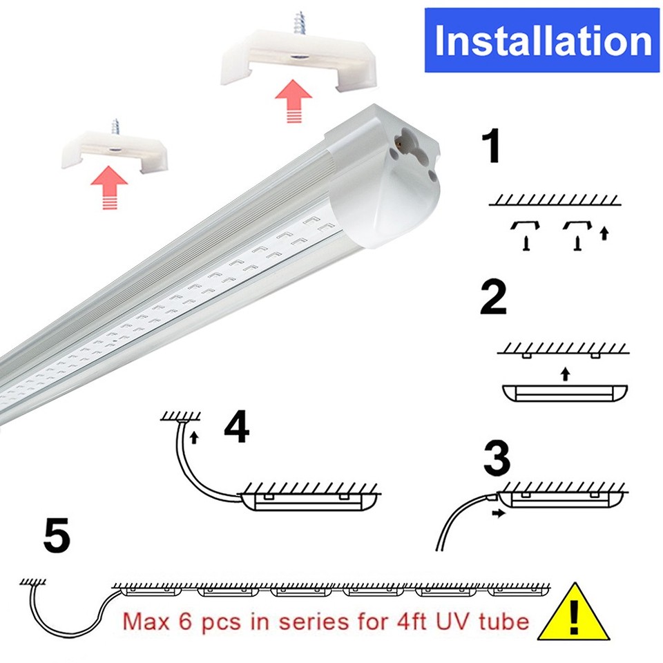 12 Pack LED Black Light UV Bar 48 inch 40W using for Bedroom Poster ...