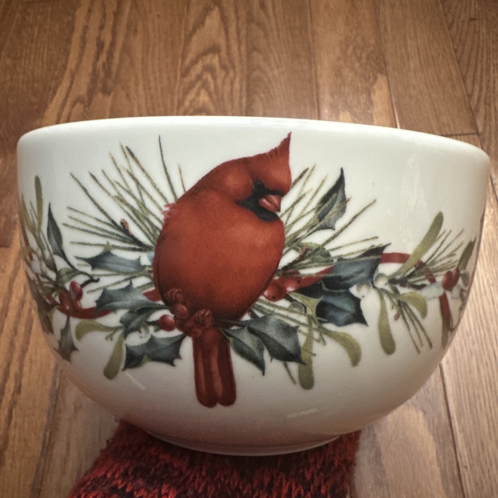 Lenox Large Serving Bowl Winter Greetings Mixing Serving Bowl 7” W/Lid ...