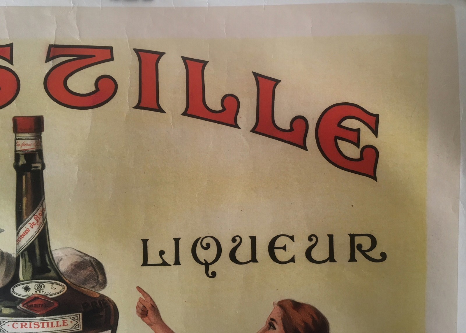 Original Vintage French "Cristille Liqueur" Poster Linen Backed | eBay