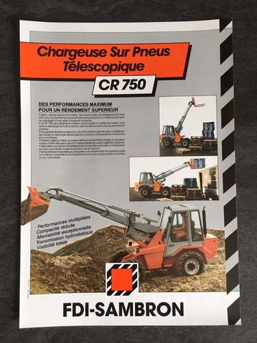Brochure Tracteurs - FDI-SAMBRON - CR 750 - Chargeuse Sur Pneus ...