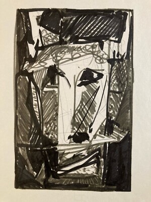Very Nice Drawing Paper Felt And Ink Taureau Cow Portrait Cubist 1960 ...