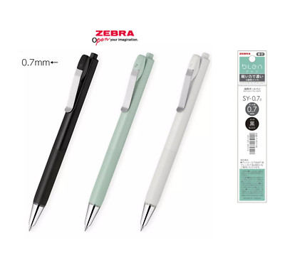Zebra Blen U Ballpoint Pen 0.7mm Black Ink 3 Body Color BA87 | eBay
