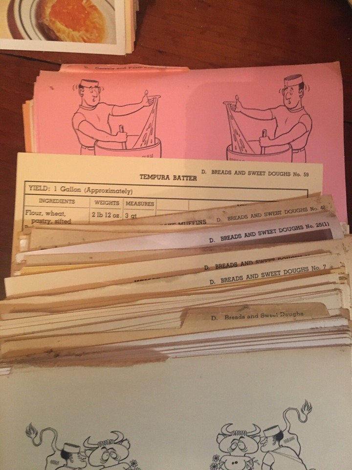 1974 Armed Forces Recipe Service & Index Cards US Army Navy Air Force ...