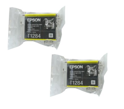 2x Original Epson Ink Cartridge T284 Yellow for Stylus Office 420 440 ...