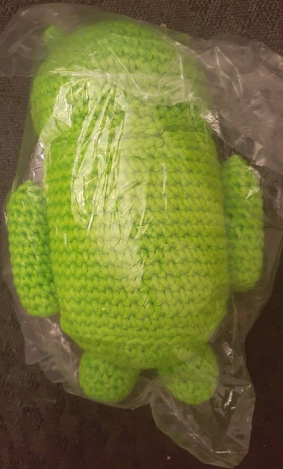 BRAND NEW SEALED GOOGLE ANDROID PLUSH TOY PEARL EYES HANDMADE HANDWOVEN ...