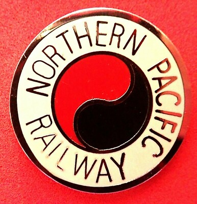 BEAUTIFUL VINTAGE NORTHERN PACIFIC RAILWAY RAILROAD PIN BADGE CLASSIC ...
