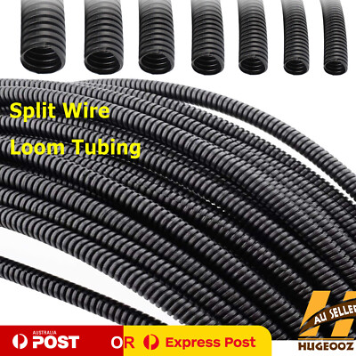 Ribbed Finish Split Wire Tube Flexible Conduit Auto Electrical Cable ...