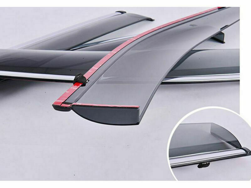 Fit Subaru Ascent 2019-2024 Window Vent Visors Rain Deflector Chrome ...