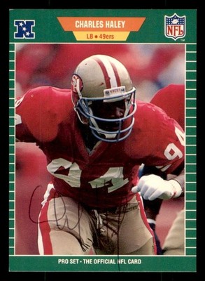 1989 Pro Set Football #378 Charles Haley Signed Autograph (no COA) *e1 ...
