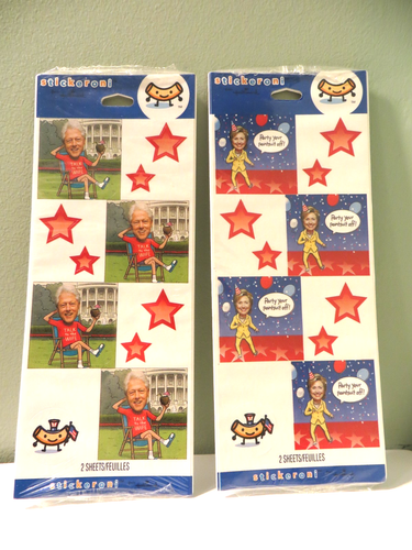 Hallmark Sticker Sheets PRESIDENT BILL CLINTON & HILLARY CLINTON | eBay