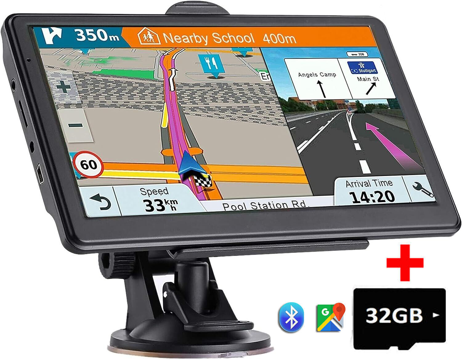 7" Gps Navigation for Car Truck Bus Touch Screen Maps Spoken Direction ...