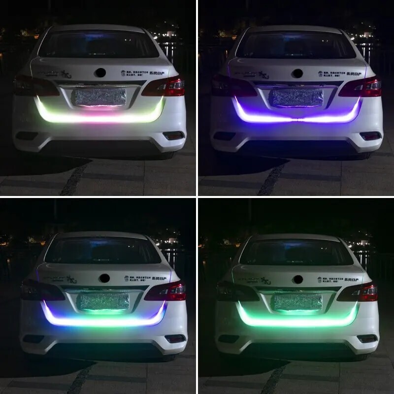 "Dynamic LED Strip Trunk Tail Light - 1.2M Streamer Reverse Warning for ...