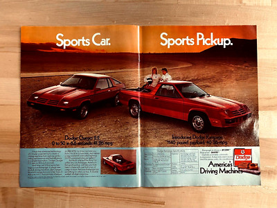 1982 Original Print 2 Page Ad Dodge Charger 2.2 Dodge and Rampage ...