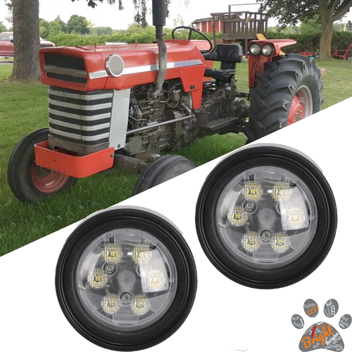 Pair LED Flat Top Fender Lights for Massey Ferguson 150, 165, 175, 245 ...