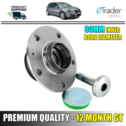 VW Golf MK5 2003-2009 Rear Wheel Bearing Hub Kit Inc ABS Ring NEW 30mm ...
