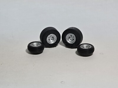 1:64 Scale Wrinkled Drag Slick 12mm Tires W/Rims - For Custom 1/64 ...