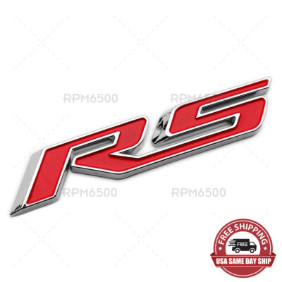 For Chevy RS Rear Trunk Lid Nameplate Logo Fender Marker 3D Emblem ...