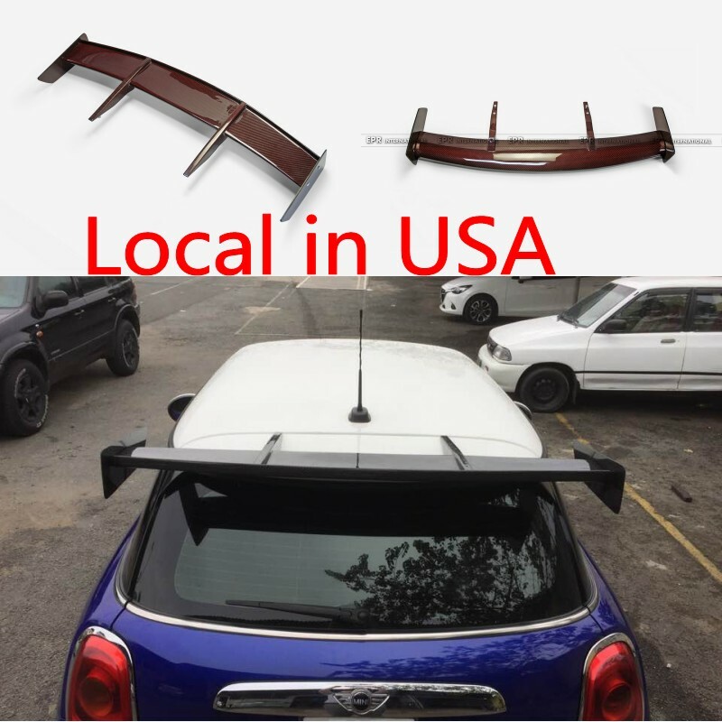 For Mini Cooper S F56 Rear Roof Spoiler Wing Bodykits Red Carbon Fiber ...