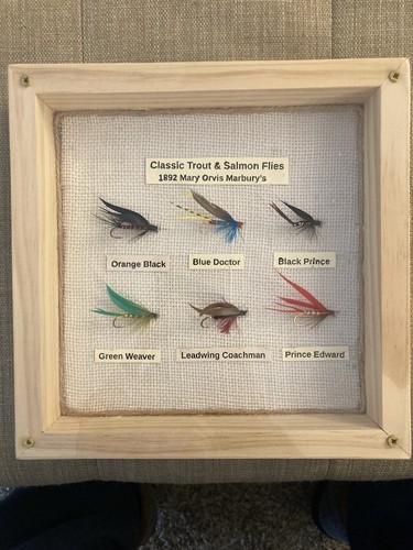 Classic Fly Fishing Flies Trout Salmon Shadow Box Six (6) Series 103 ...
