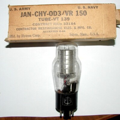 Hytron JAN CHY 0D3 VR-150 VT-139 Tube Tubes Military Voltage Regulator ...