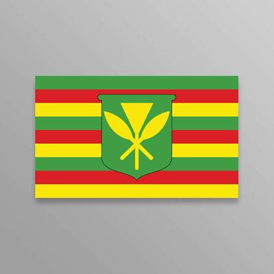 Hawaiian Kanaka Flag Sticker Maoli Kamaʻāina Vinyl Decal Car Truck 3 by ...