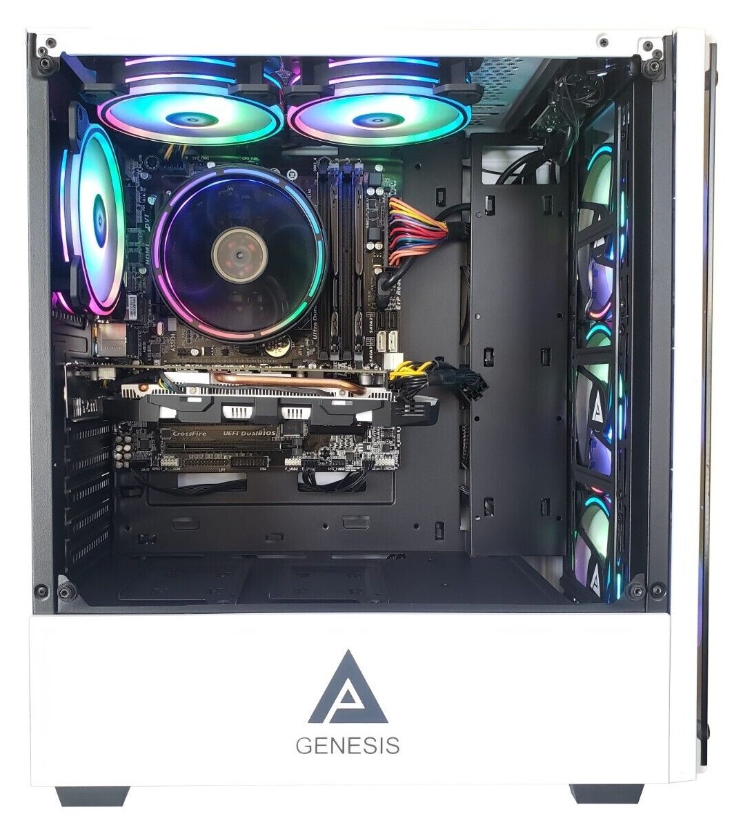 New Genesis RGB Gaming PC Desktop Computer Intel i5/i7 16GB Ram Nvidia ...