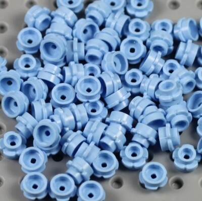 50X Lego Plant Flowers Bright Light Blue 24866 | eBay Australia