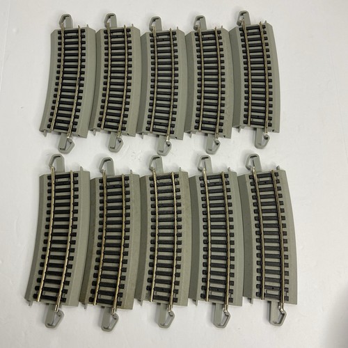 Bachmann HO E-Z Track Half-Section 18" R Curve Silver Nickel Gray Lot ...