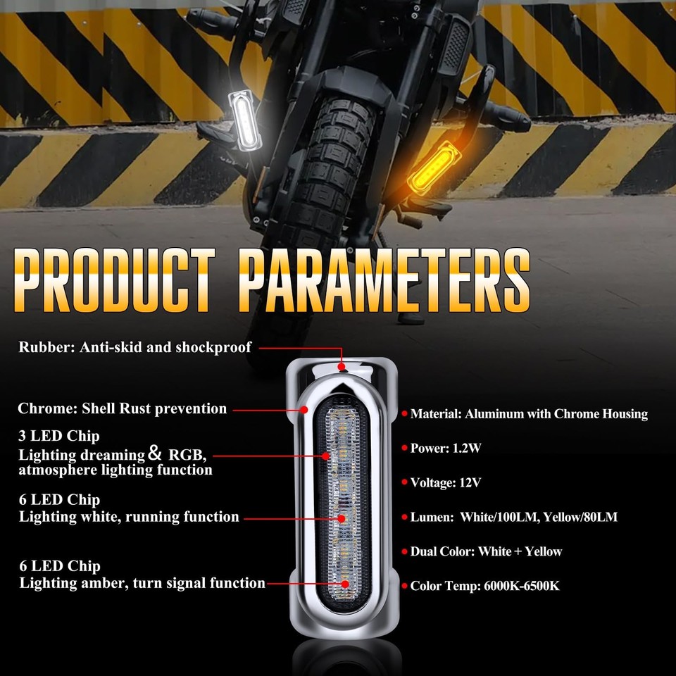 Motorcycle Highway Bar Lights Switchback Driving Crash Bar Lights ...