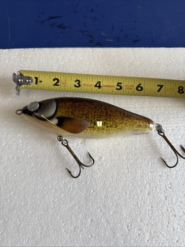 NOVAK FISHING LURE 7” RARE Walleye PATTERN GLIDE BAIT MUSKY MUSKIE PIKE ...
