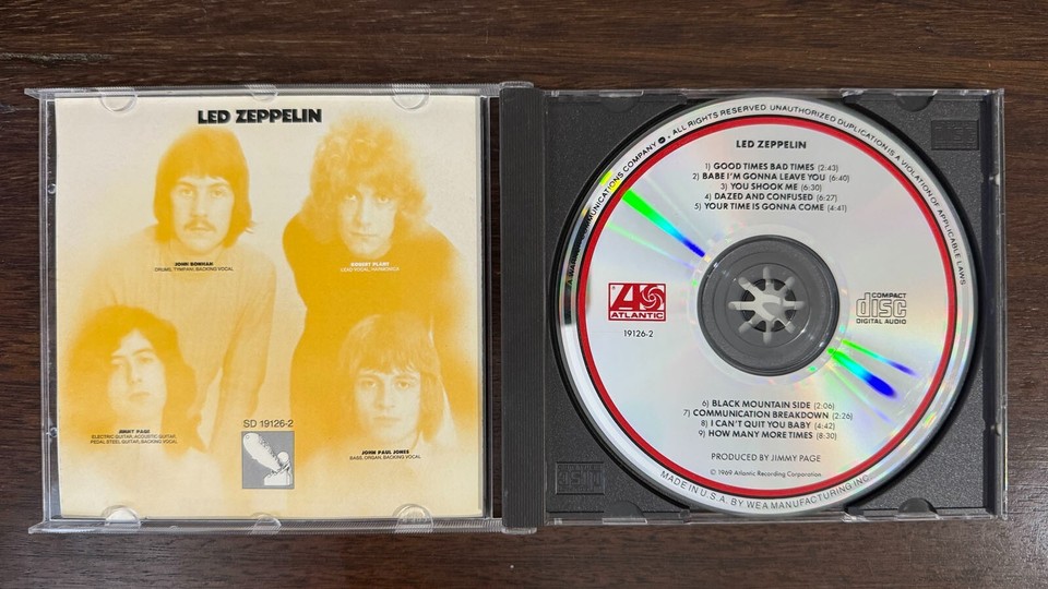 LED ZEPPELIN - LED ZEPPELIN (CD) 1969 / 1987!!! RARE!!! ATLANTIC SD ...