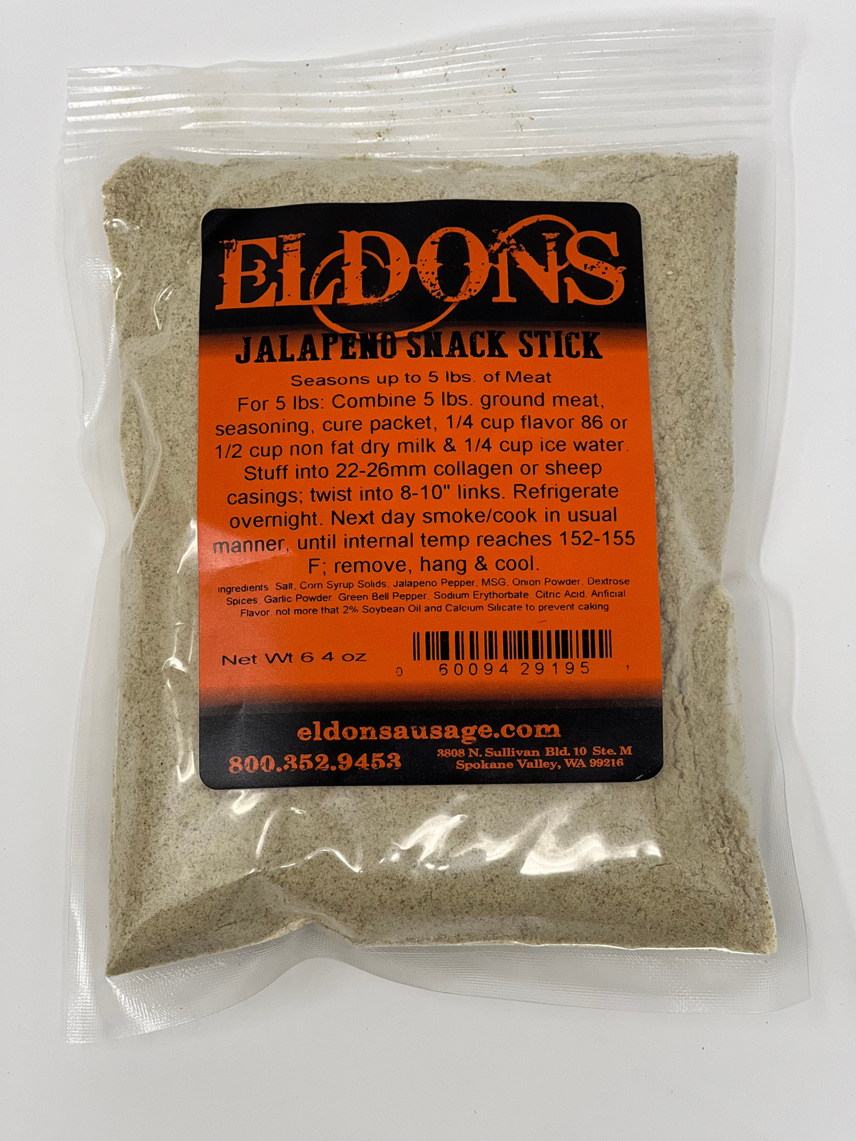 Eldon's Jalapeno Snack Stick Kit - Makes 10 lbs Includes Casings | eBay