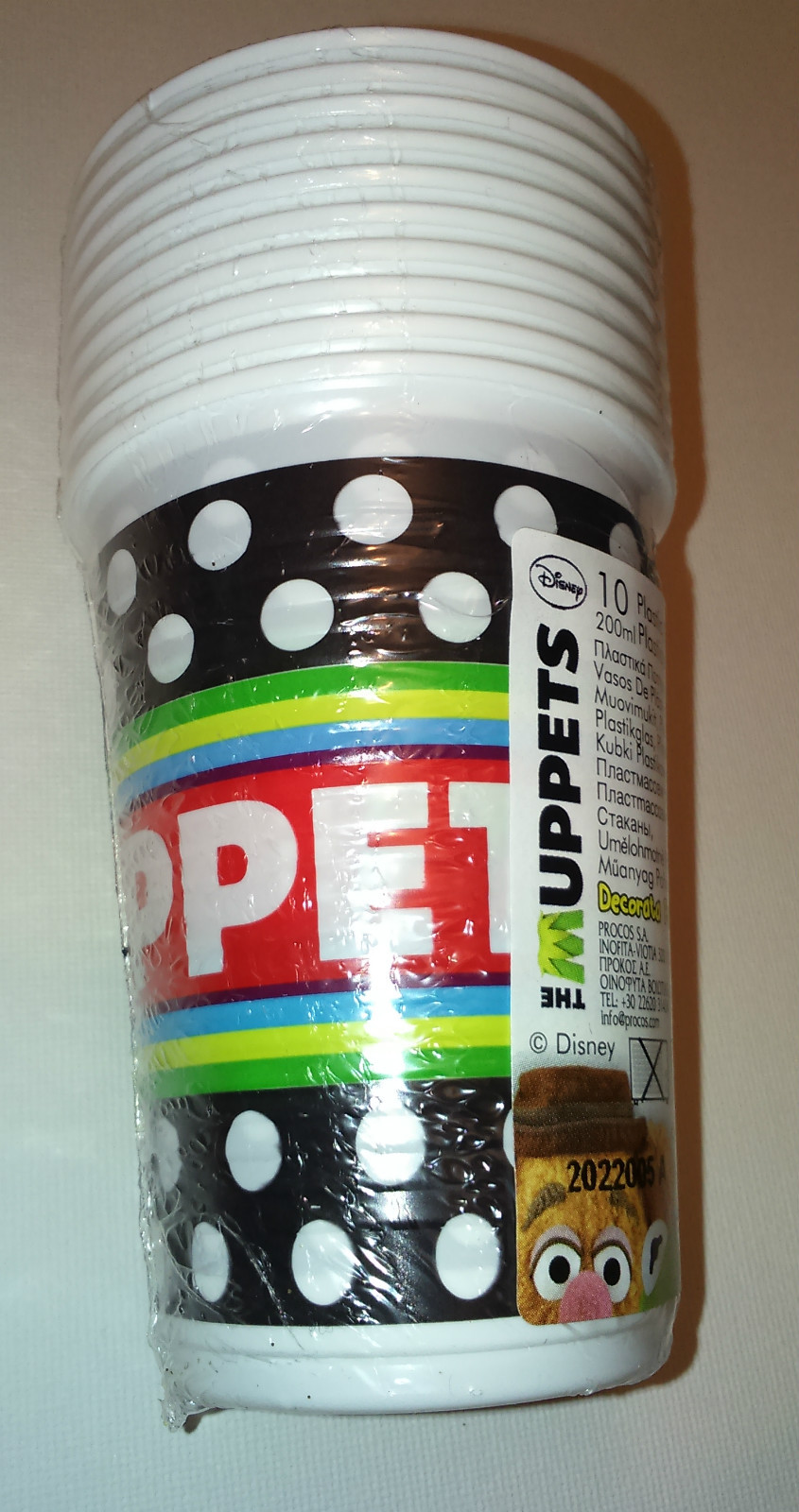 MUPPETS TOGETHER AGAIN 10 PLASTIC PARTY CUPS Cold Drink Beakers SPOTTY ...