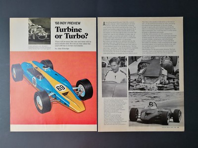 Vintage 1968 Indianapolis 500 Turbine or Turbo Engine - Original 8 Page ...