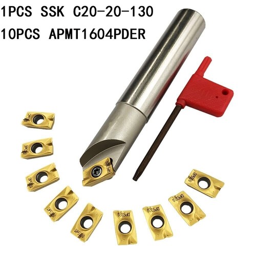 45° SSK C20-20-130 20mm Indexable Chamfer End Mill Cutter ...