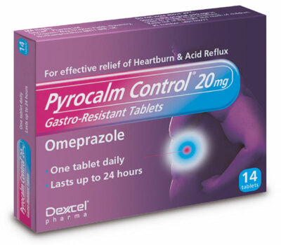 Pyrocalm Control 20mg Tablets for Heartburn & Acid Reflux (14 Tablets ...