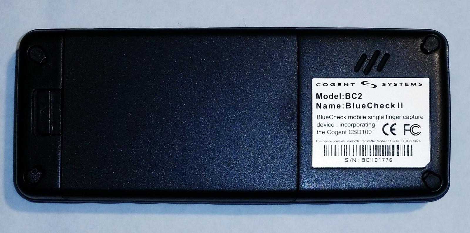 3M COGENT BC2 BLUECHECK II 2 MOBILE IDENTIFICATION FINGERPRINT SCANNER ...