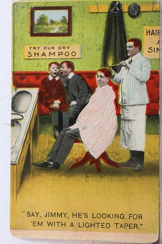 Comic Cartoon Lighted Taper Postcard Old Vintage Card View Standard ...