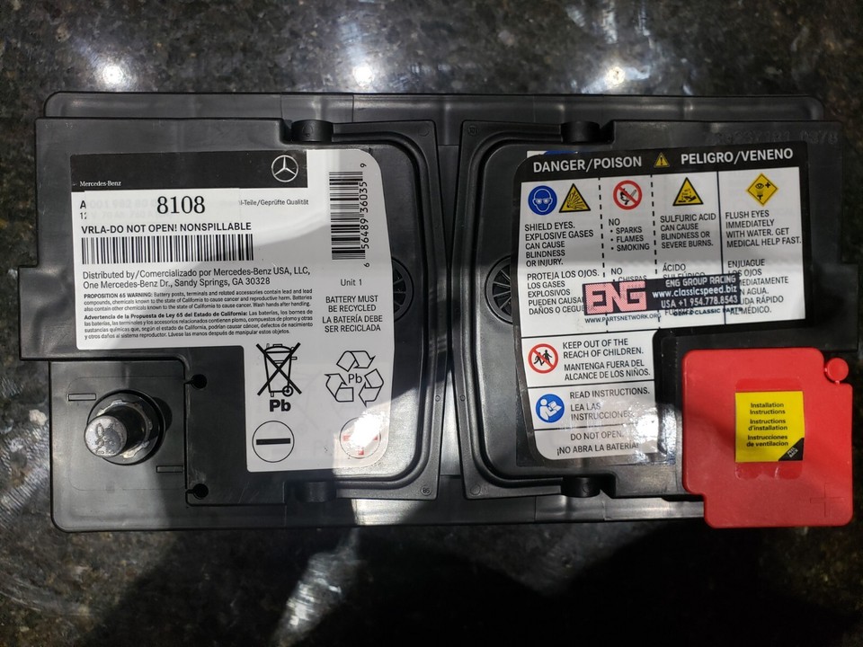 2023-2024 Mercedes-AMG Mercedes-Benz Primary Starter Battery | Genuine ...