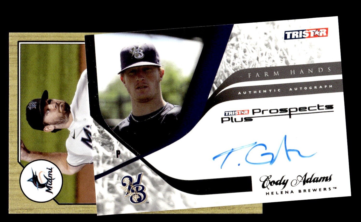 2008 TriStar Prospects Plus Cody Adams Farm Hands Auto Card Helena Brewers | eBay